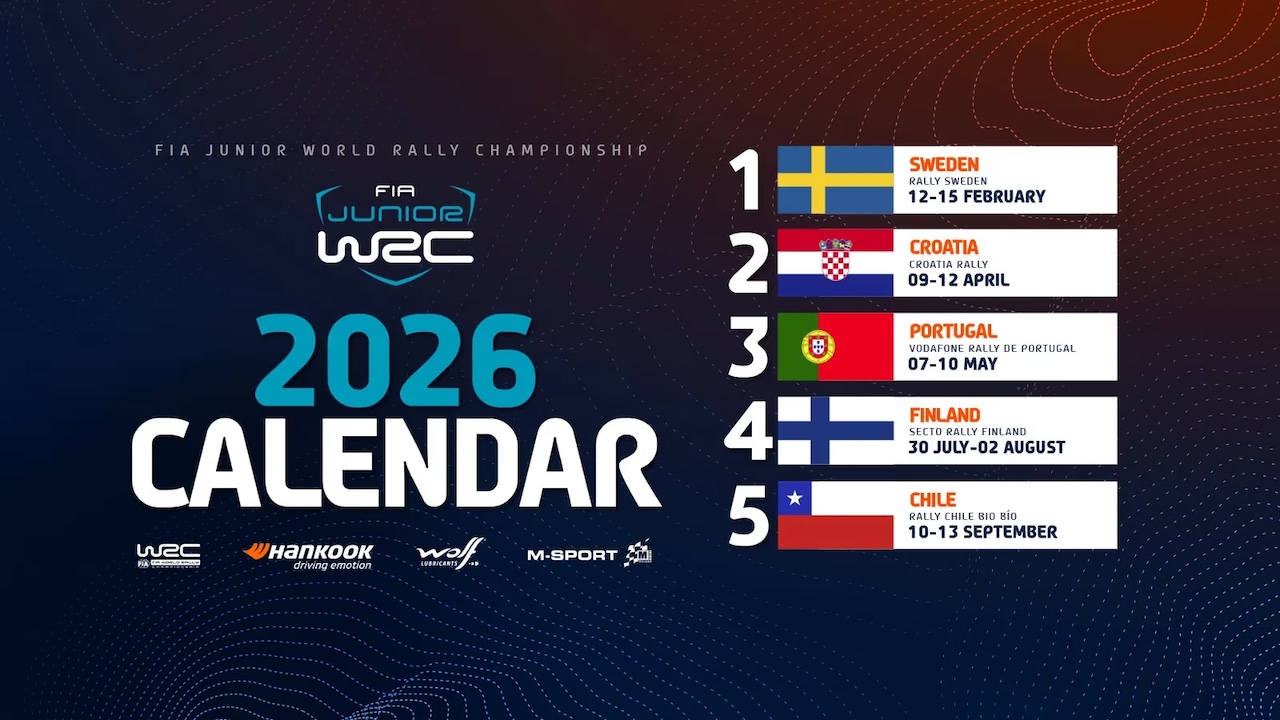 Junior WRC 2026: finale in Cile e calendario rivoluzionato - Italia Rally